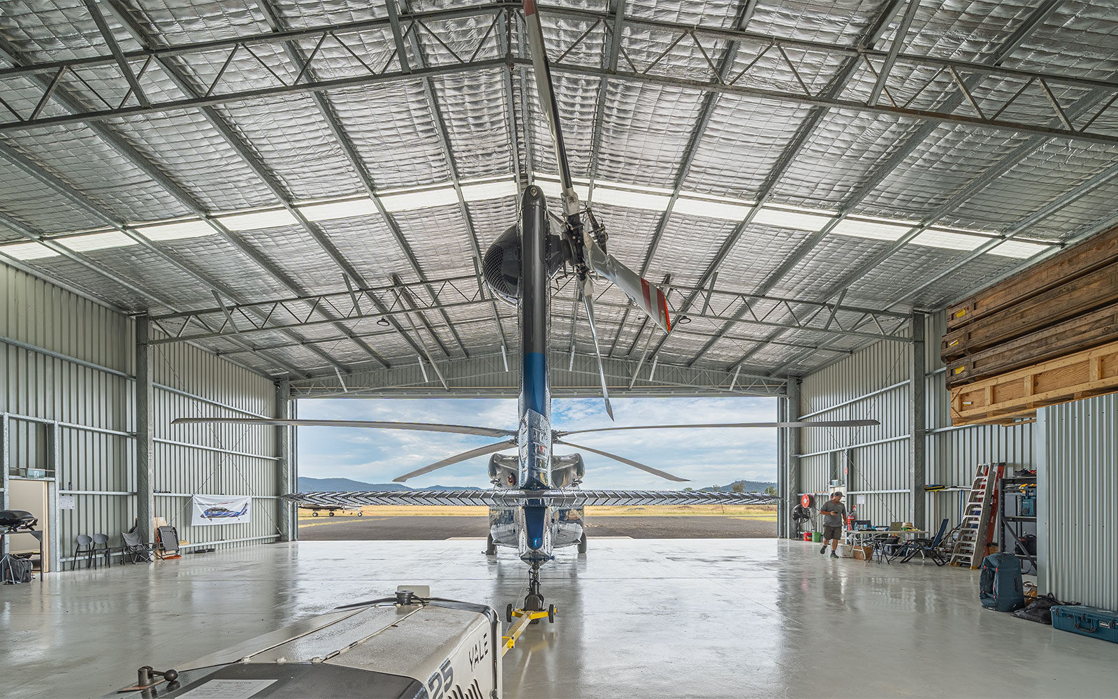 Central aviation helicopter hangars
